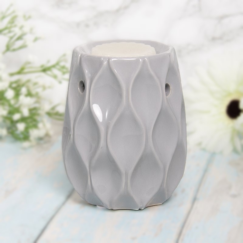 Ceramic Wax Burner – Wave Design – Gemabelle
